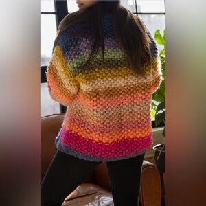SAACHI | Sweaters | Saachi Mayflower Stripe Crochet Cardigan | Poshmark